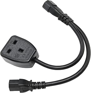 Amazon.com: C13+UK Plug to C14 Power Plug Cord, IEC320 C13 + UK Plug ...