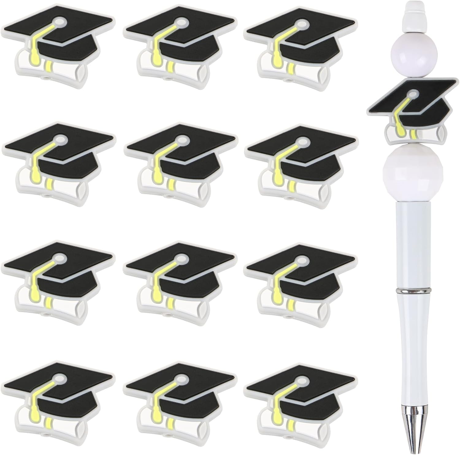 Amazon.com: HOMICO 12PCS Graduation Silicone Focal Beads for Pens Cute ...