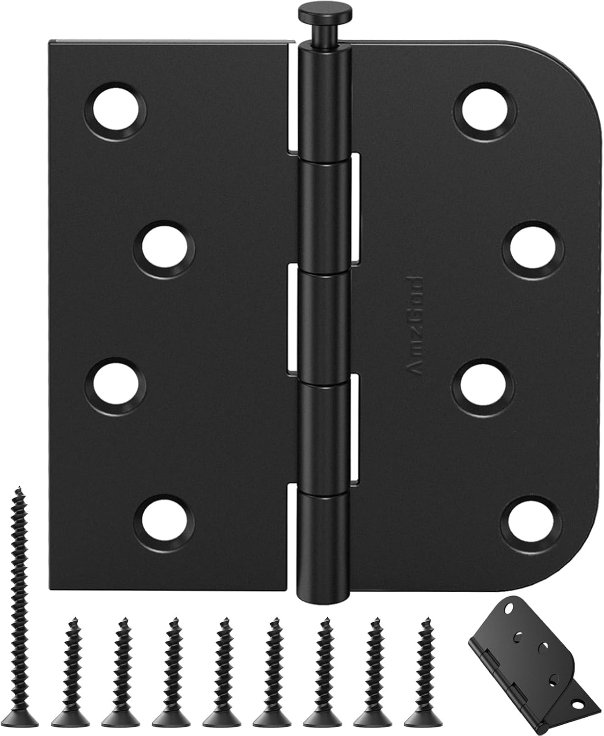 AmzGod 3 Pack Matte Black Door Hinges 4 Inch, Heavy Duty Exterior ...