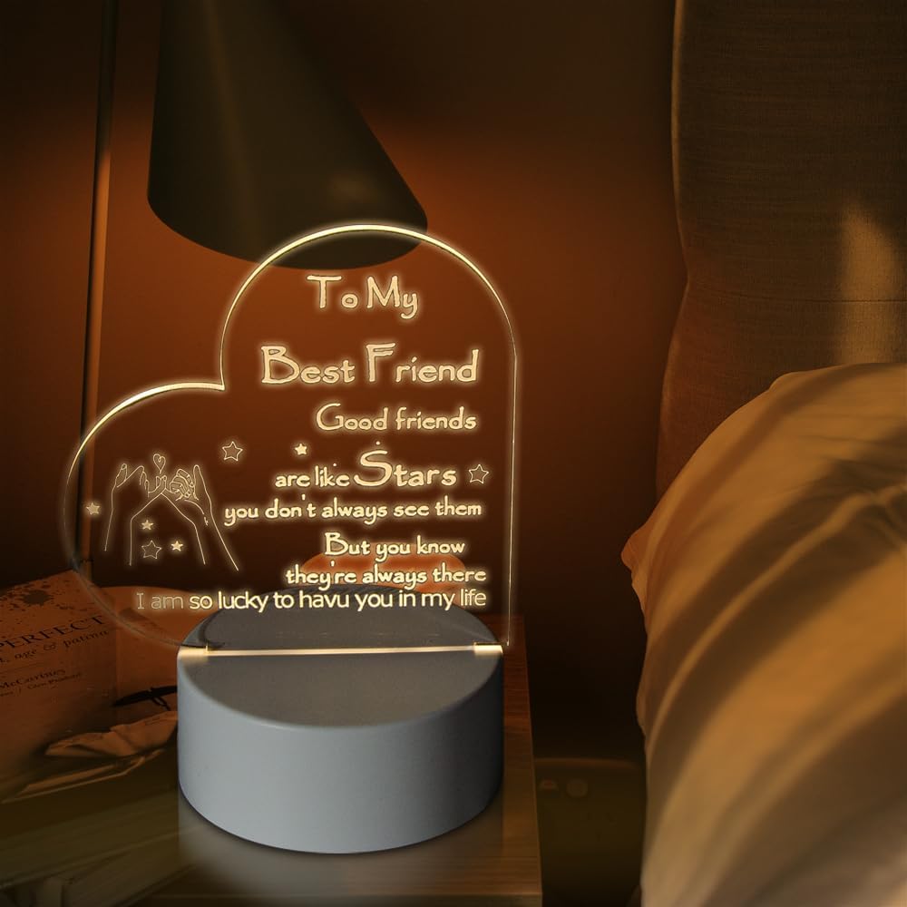 GOODDEYUN to My Bestie Night Light - Best Friend Gift, Room Decoration ...