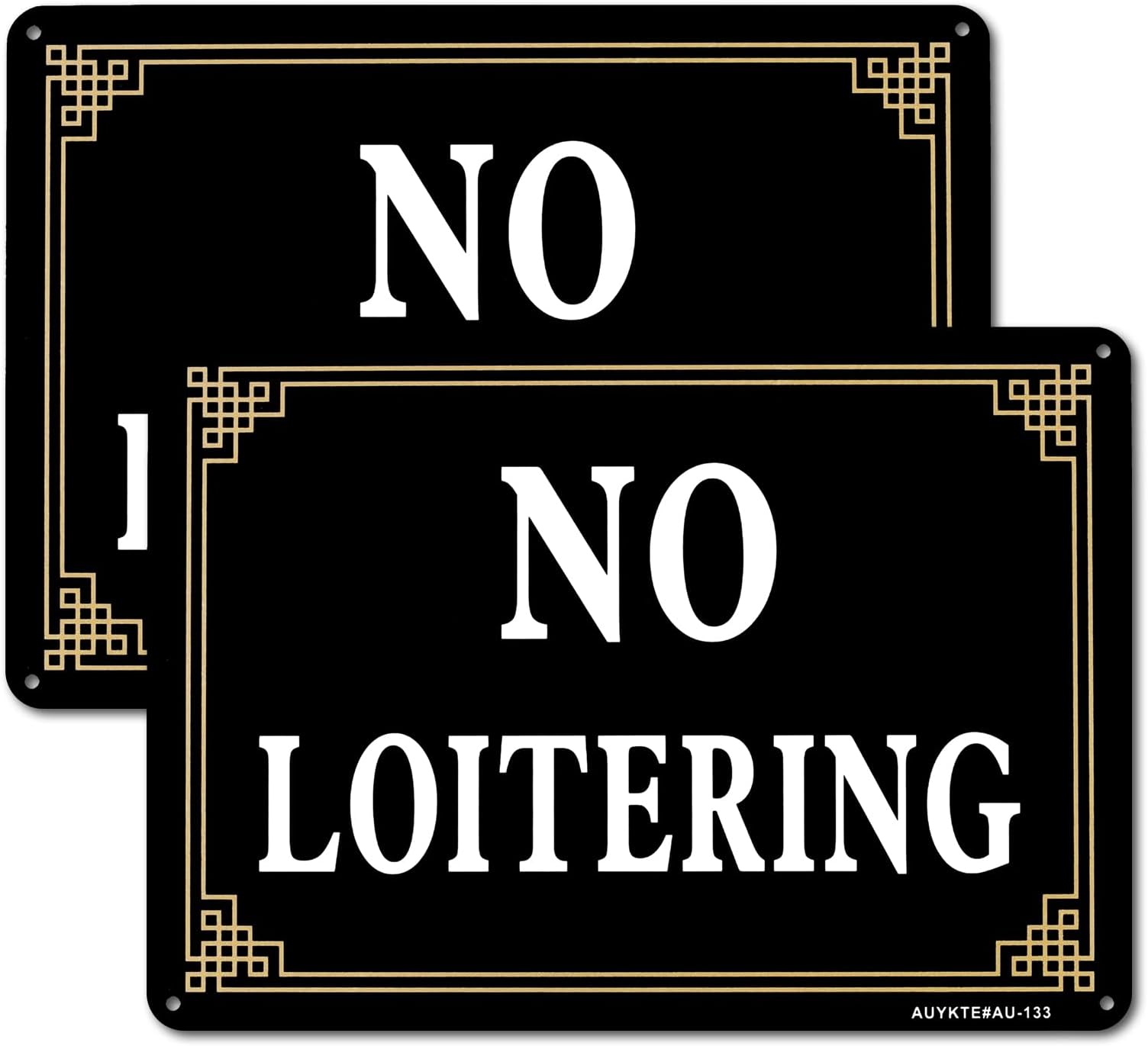 Amazon.com: No Loitering Sign 2 Pack, 10" x 7" Great for House and ...