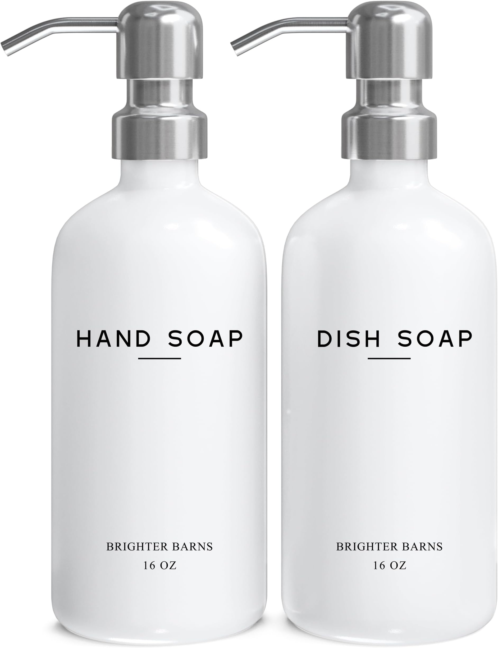 Amazon.com: White Glass Soap Dispenser - Dish Soap Dispenser for ...