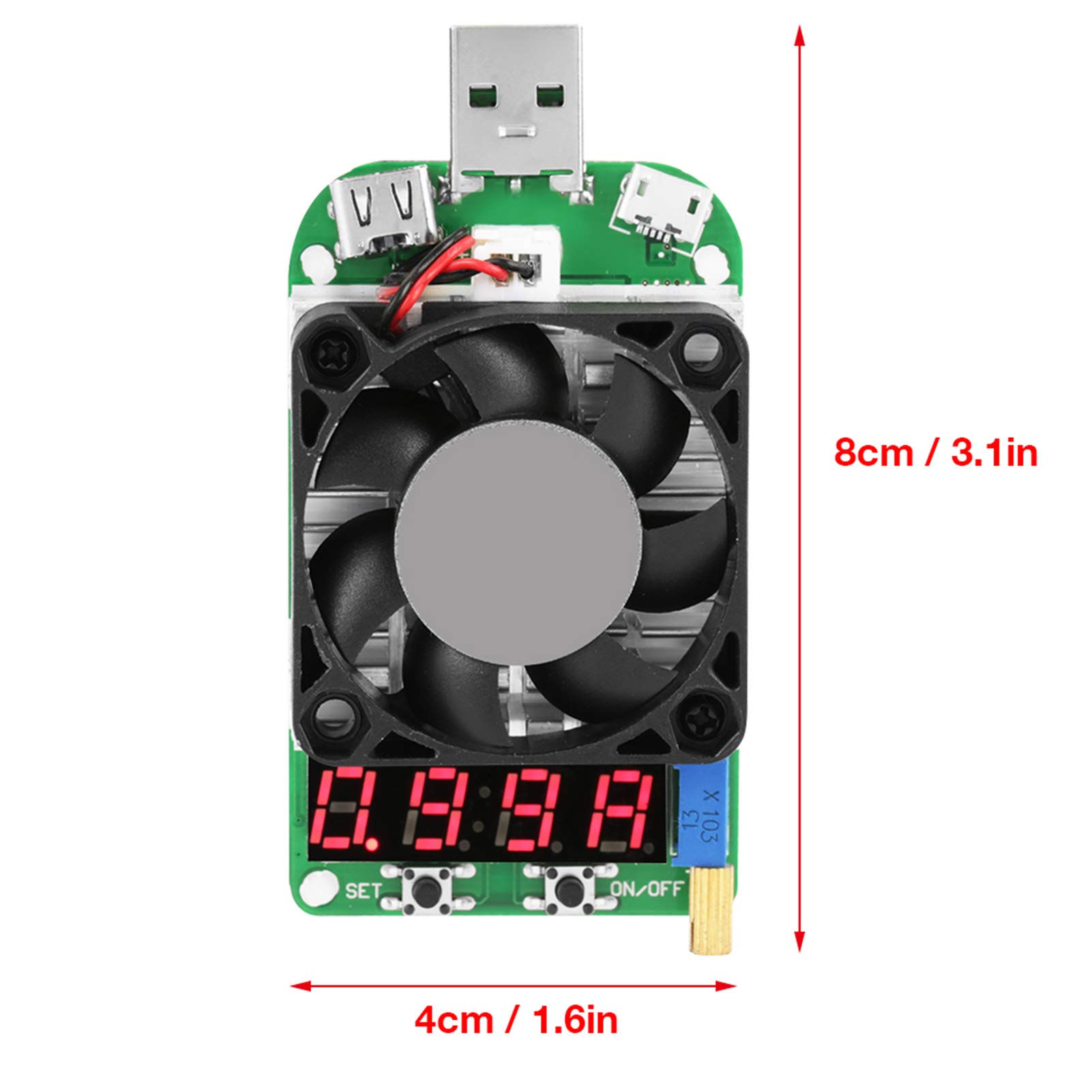 Bombe Air Sec Testeur Charge USB LD35 - Écran LED Tension Courant ...