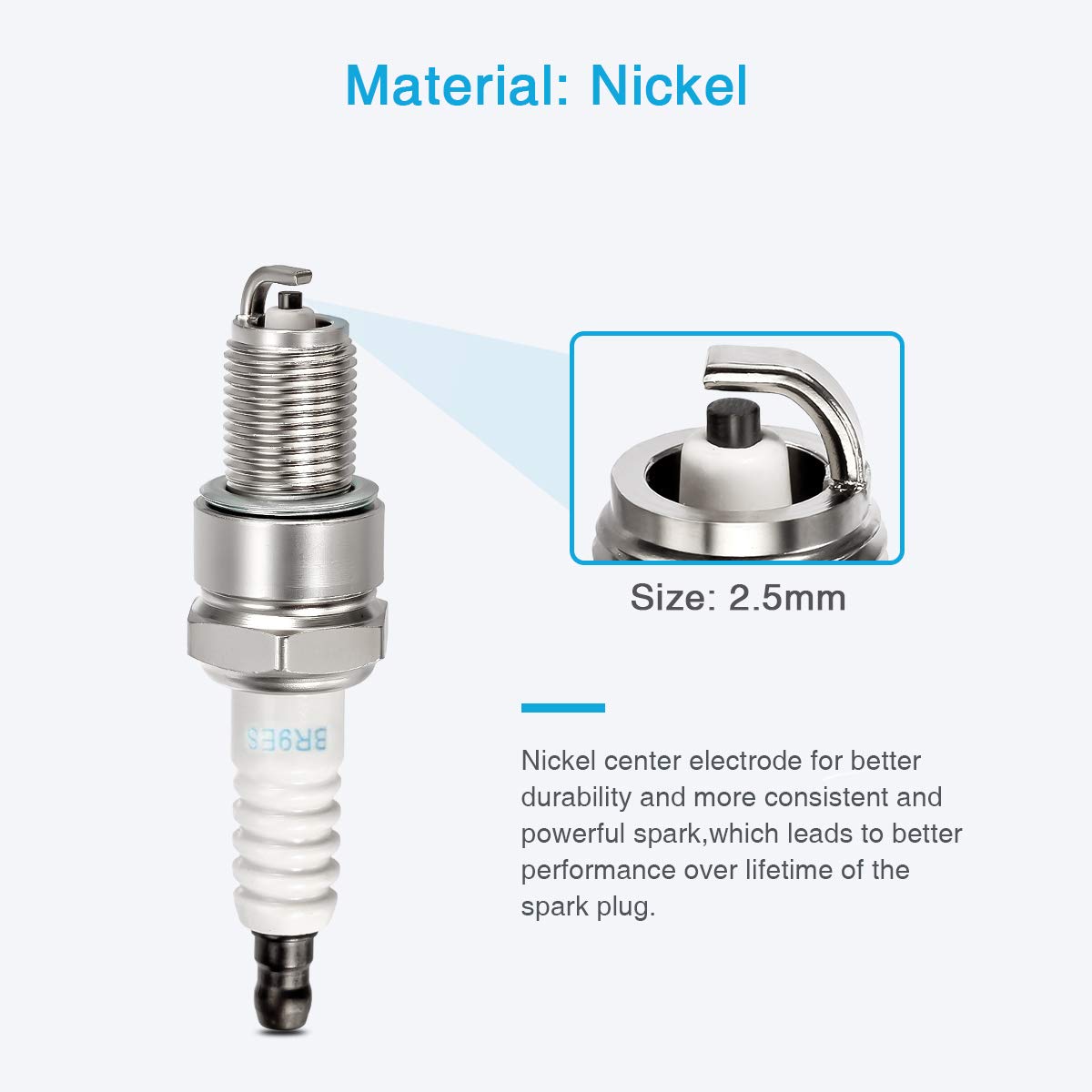 Spark Plugs, Nickel Alloy Spark Plug, Replaces# 5722, 470200188 ...