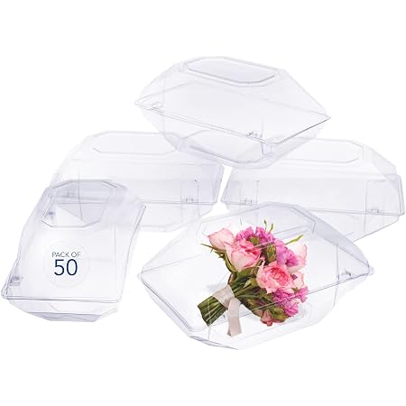Amazon.com: Curtis Wagner Plastics CW-965 Clear Large Corsage Flower ...