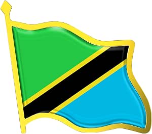 Amazon.com: Tanzania Flag Lapel Pin - Enamel Metal National Badge ...