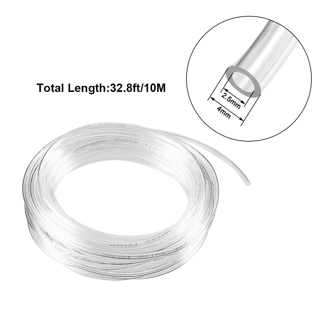 4mm OD 2.5mm ID Tubing Pneumatic Air Tubing, 4mm OD X 2.5mm ID 15m(49 ...