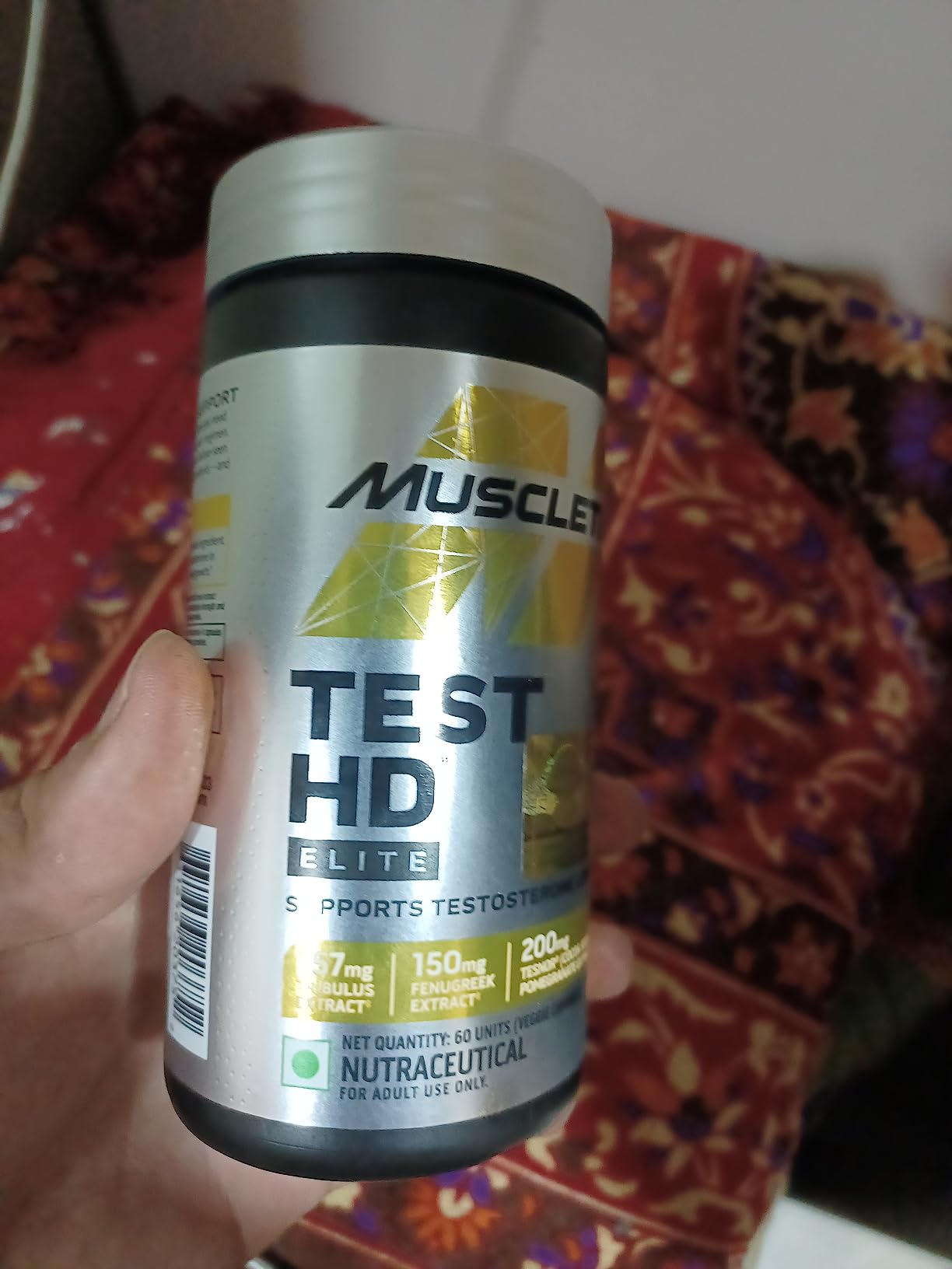 MuscleTech Test HD Elite, Tribulus Terrestris for Men, Max-Strength ATP ...