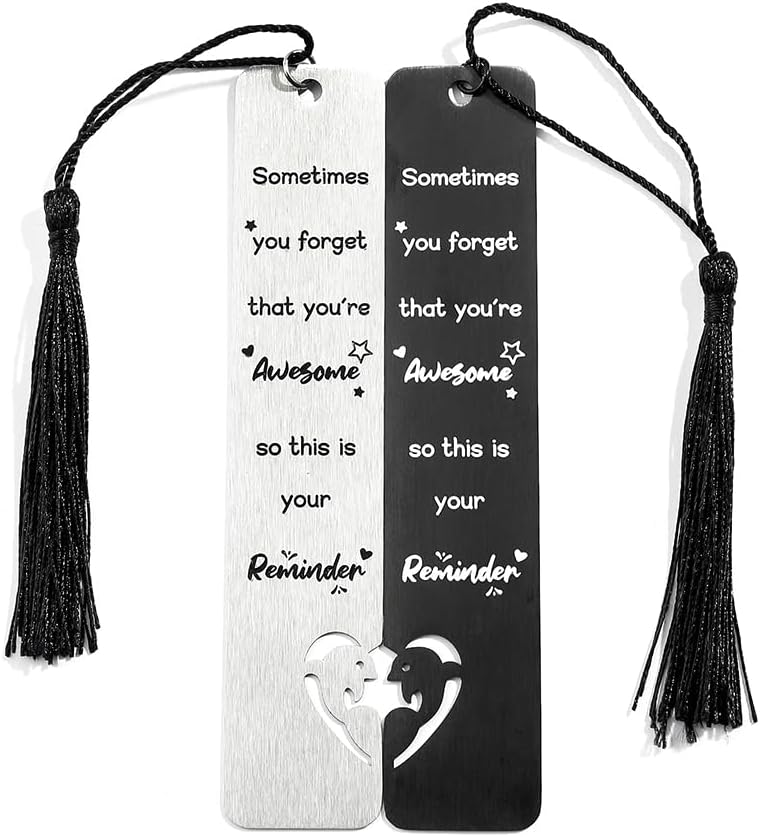 Amazon.com: 2Pcs Stainless Steel Bookmarks Set for Book Lover Gifts ...