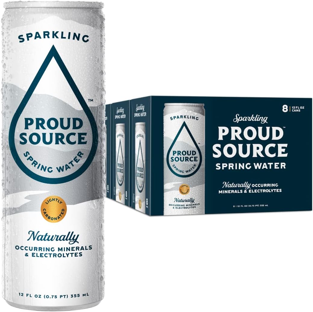 Amazon.com: Proud Source Sparkling Spring Water, Natural Minerals ...