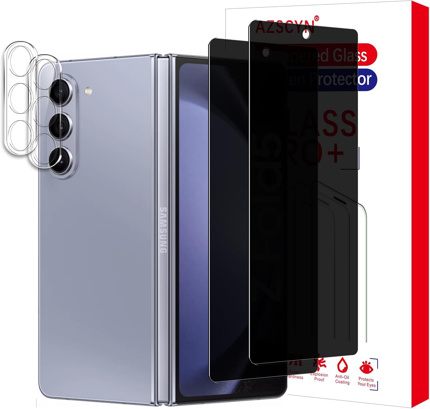 Amazon.com: AZSCYN Privacy Screen Protector for Samsung Galaxy Z Fold 5 ...