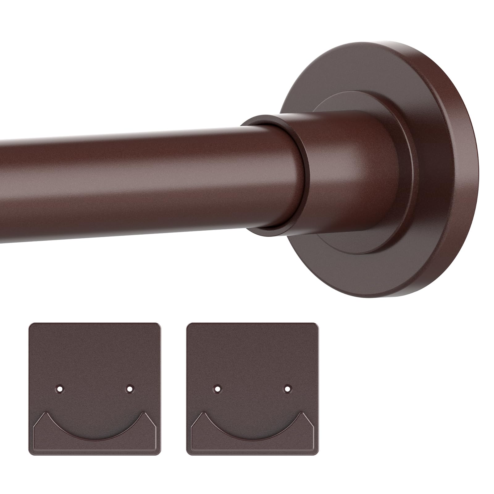 Bronze Tension Curtain Rod KENNEY Adjustable Curtain Rod 48" To 84"