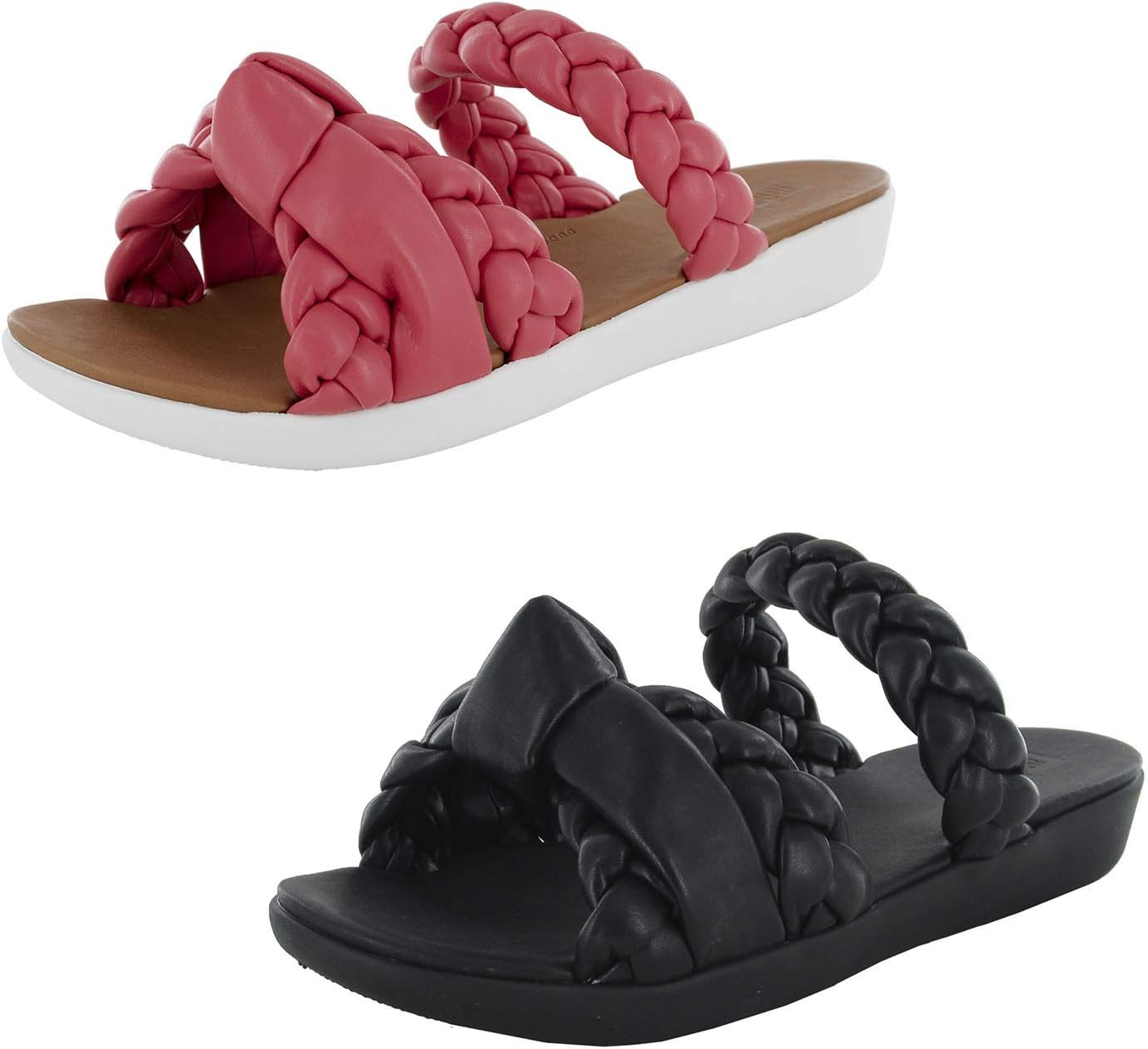 Amazon.com | FitFlop Womens Braid Slide Open Toe Sandal Shoes | Slides