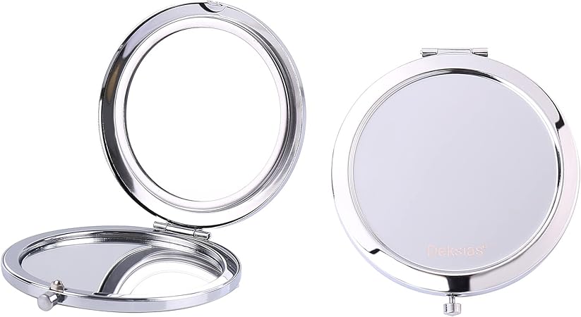 Amazon.com: Deksias Women Compact Mirror Small Round Travel Compact ...