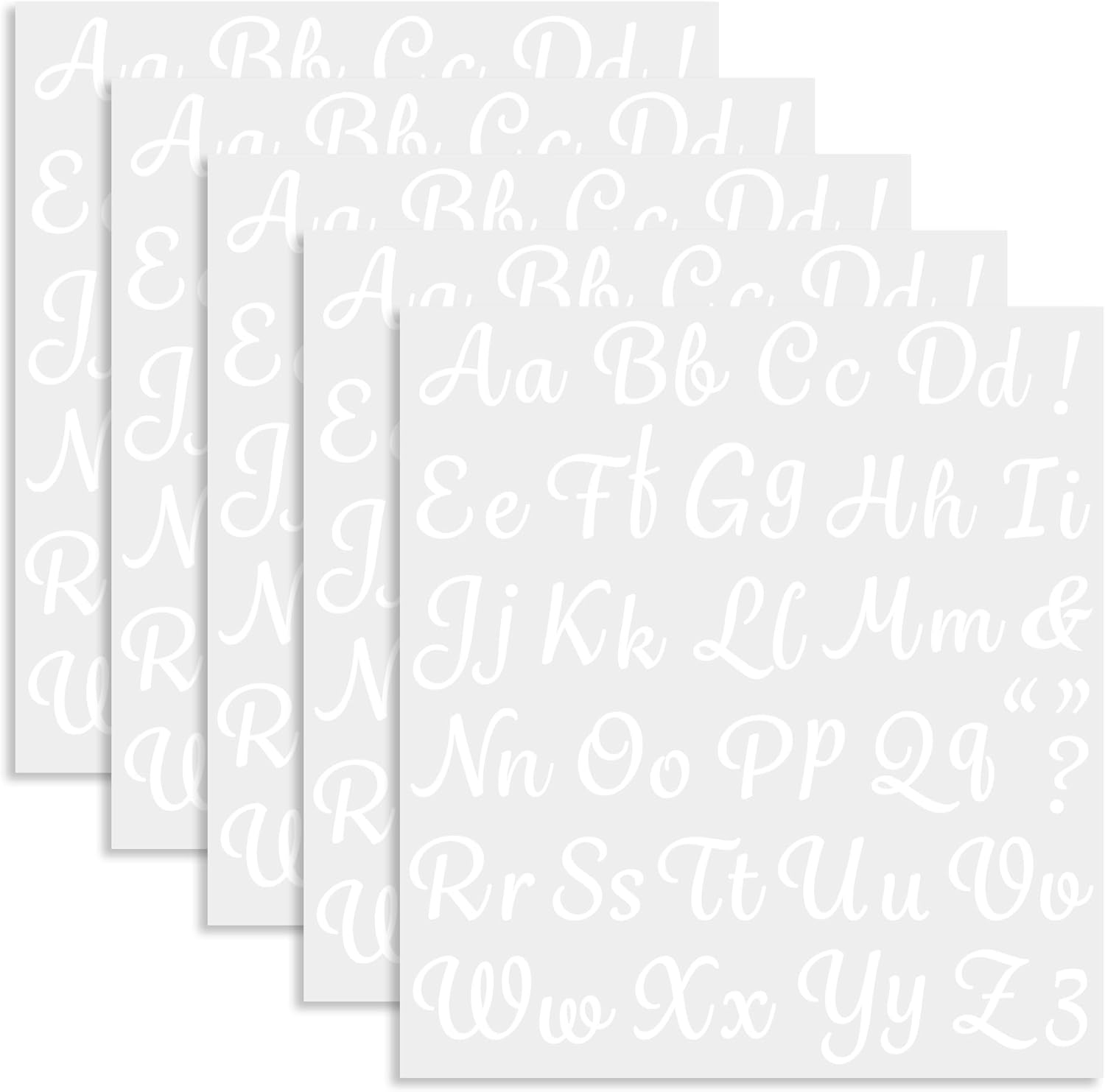 Amazon.com: 5 Sheets 285 Pieces Iron On Letters for Clothing, 1 Inch ...