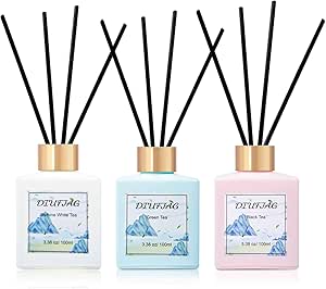 Amazon.com: Jasmine White Tea Green Tea Black Tea Reed Diffusers with ...