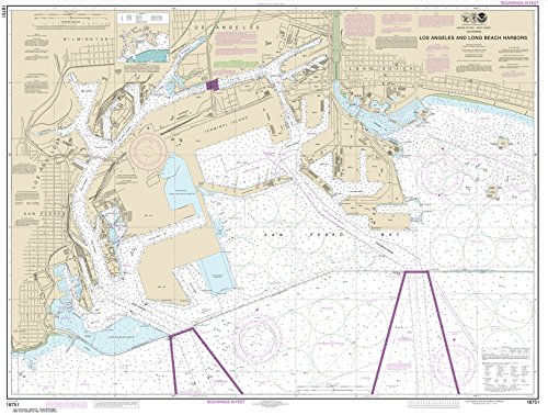 Amazon.com: NOAA Chart 18751: Los Angeles and Long Beach Harbors, 34.8 ...