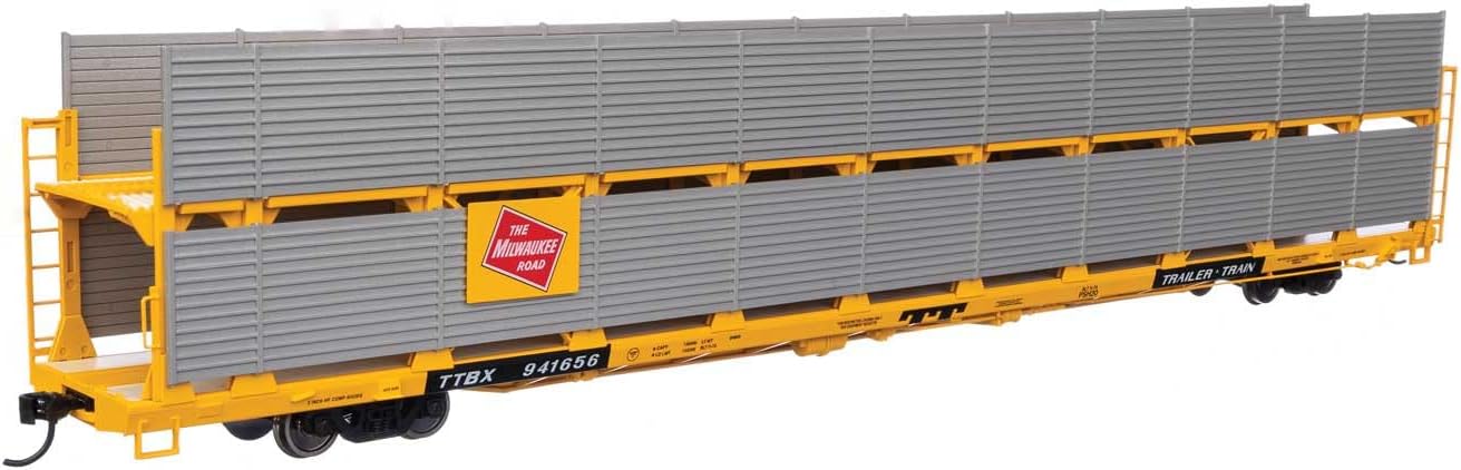Amazon.com: Walthers Mainline 910-8118 HO Scale 89' Flatcar w/Bi-Level ...