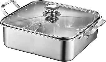Amazon.co.jp: Two-Handed Pot with Divider for S-Shaped Pot, Tabletop ...