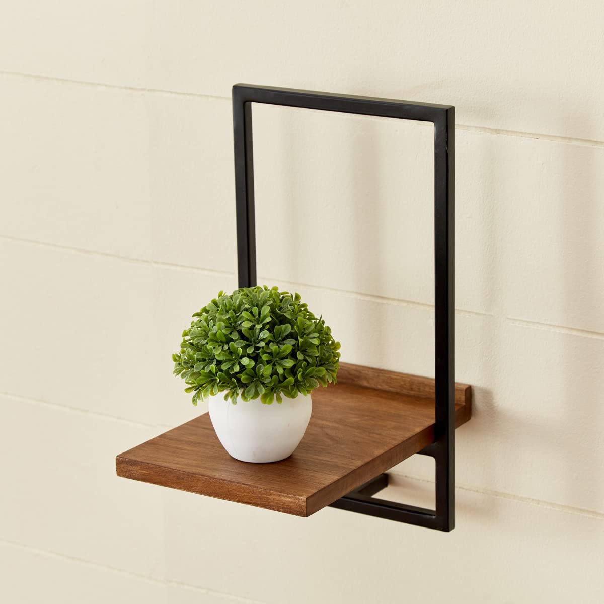 Home Centre Ajax Mango Wood Wall Shelf - Brown : Amazon.in: Home & Kitchen