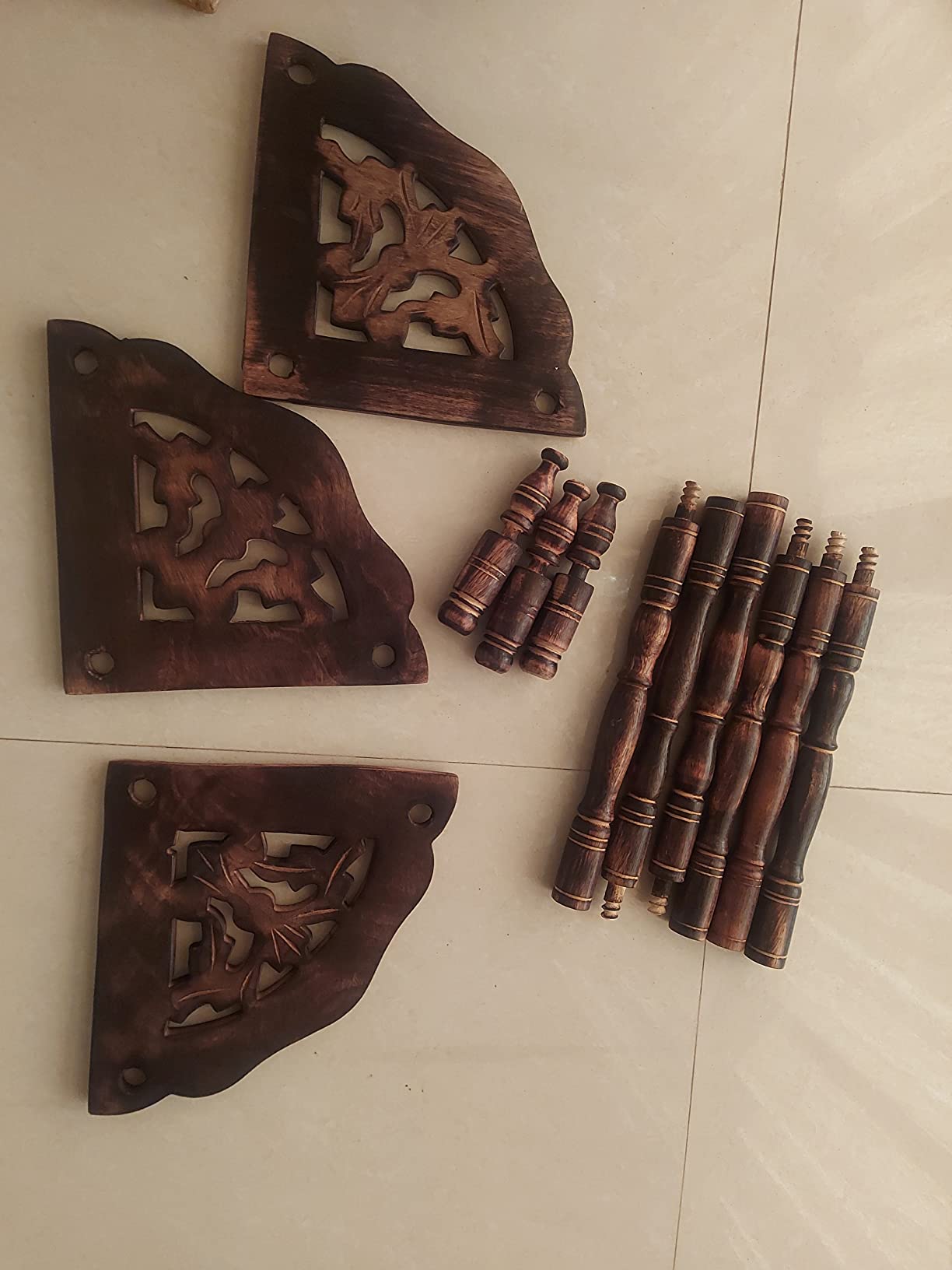 EasyLyfe Handicraft Wooden Mini Corner Rack | Corner Stand | Side Table ...