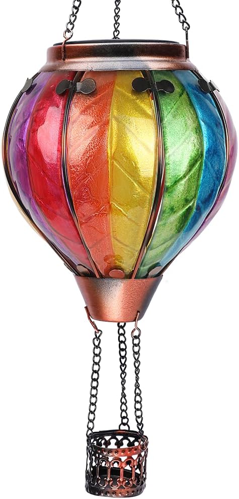 Amazon.com: SAGEFINDS Solar Hot Air Balloon | Outdoor LED Hanging ...