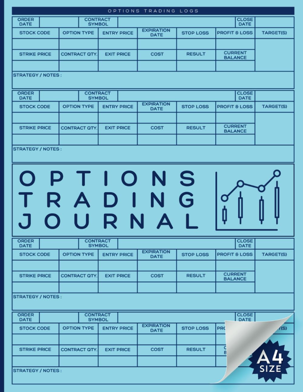 Options Trading Journal: Track Stock Options & Record 100's of Trades ...
