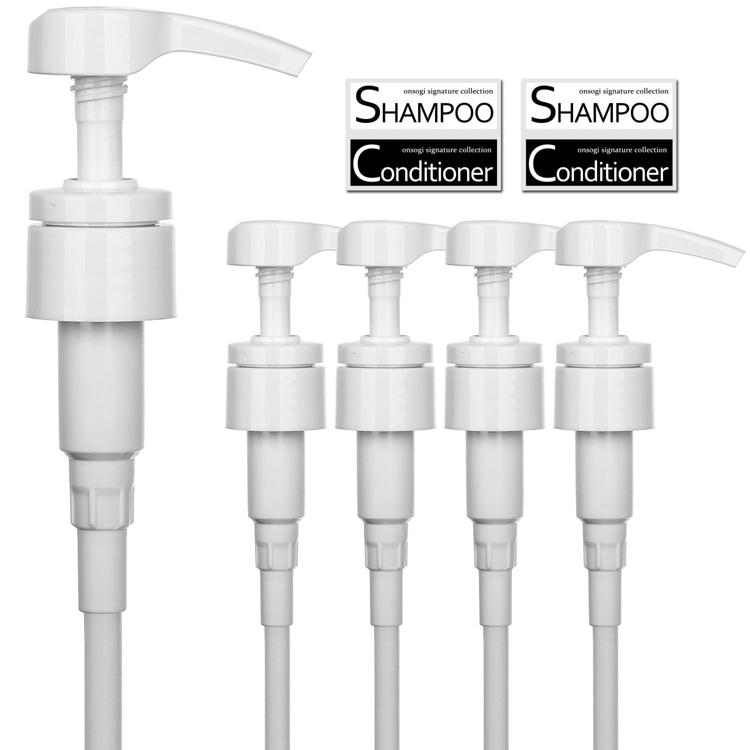 Lotion Soap Dispensers 2-Pack Universal Dispensing Pumps For Shampoo ...