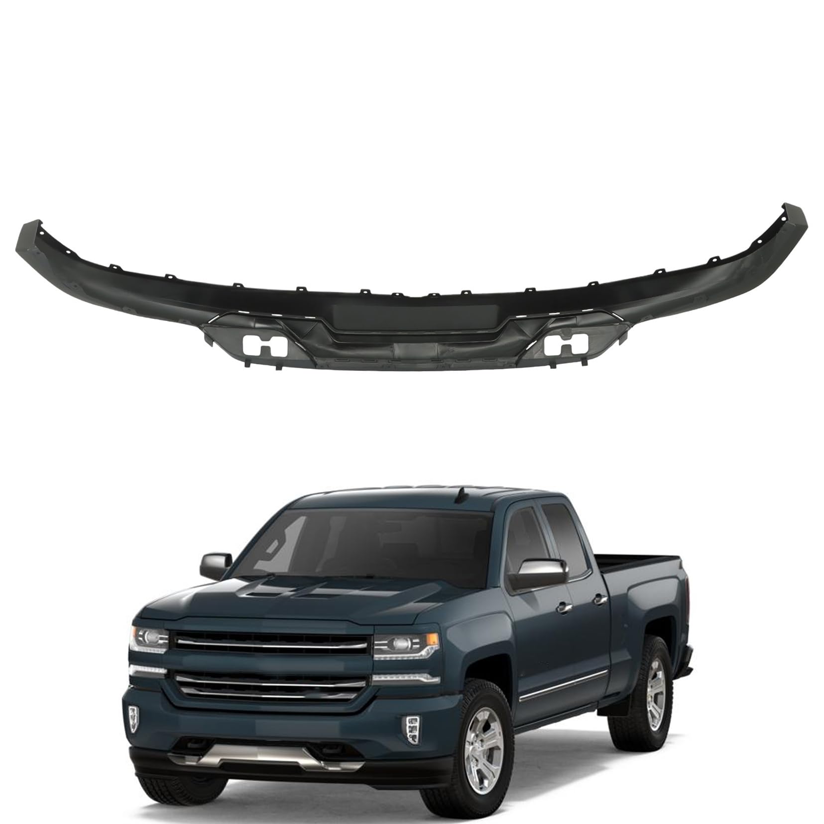 Amazon.com: SEBLAFF Front Valance Lower Bumper Cover with Tow Hook ...