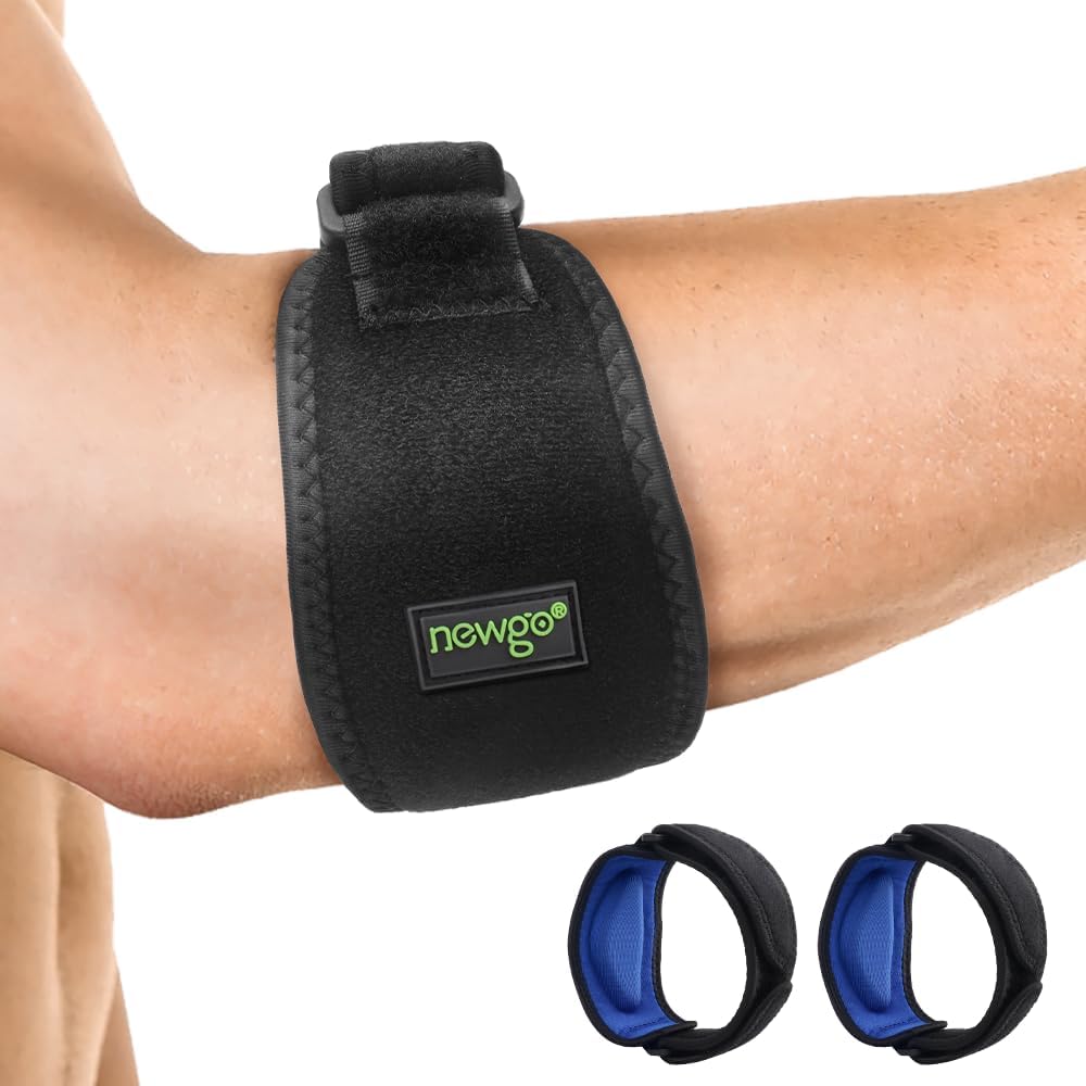 NEWGO Elbow Brace for Men and Women, 3D Air Cushion Paded Elbow Support ...