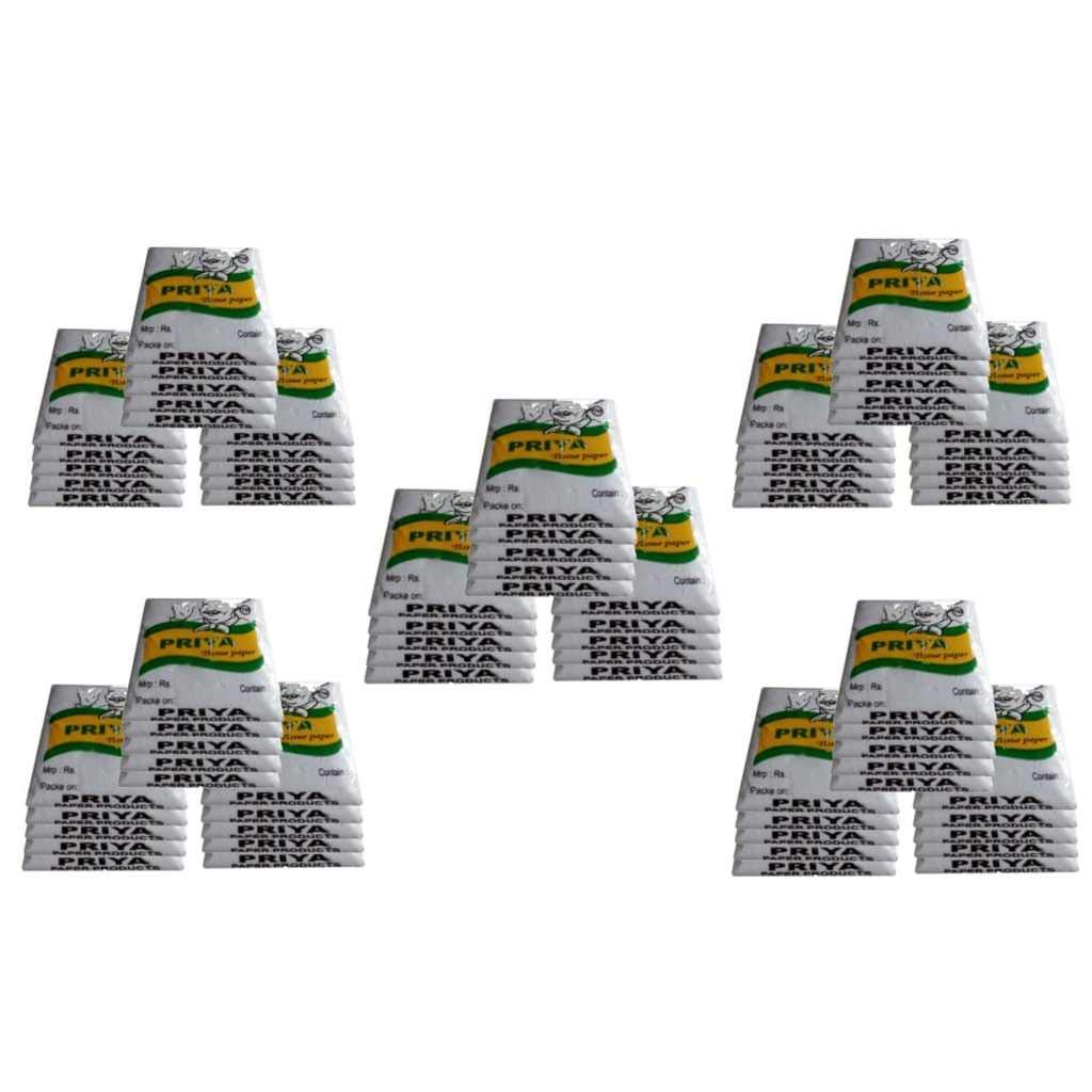 Priya 1 Ply Napkins - 100 Serviettes Fascial Tissue Pack of 80 (Total ...