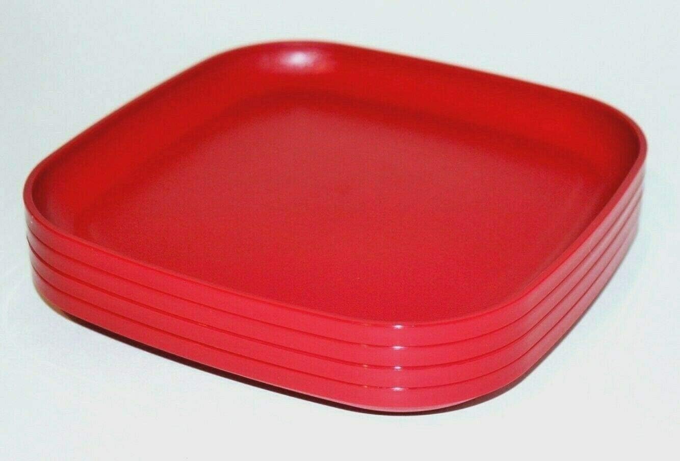Amazon.com | Tupperware 8 Inch Square Plates 4: Plates