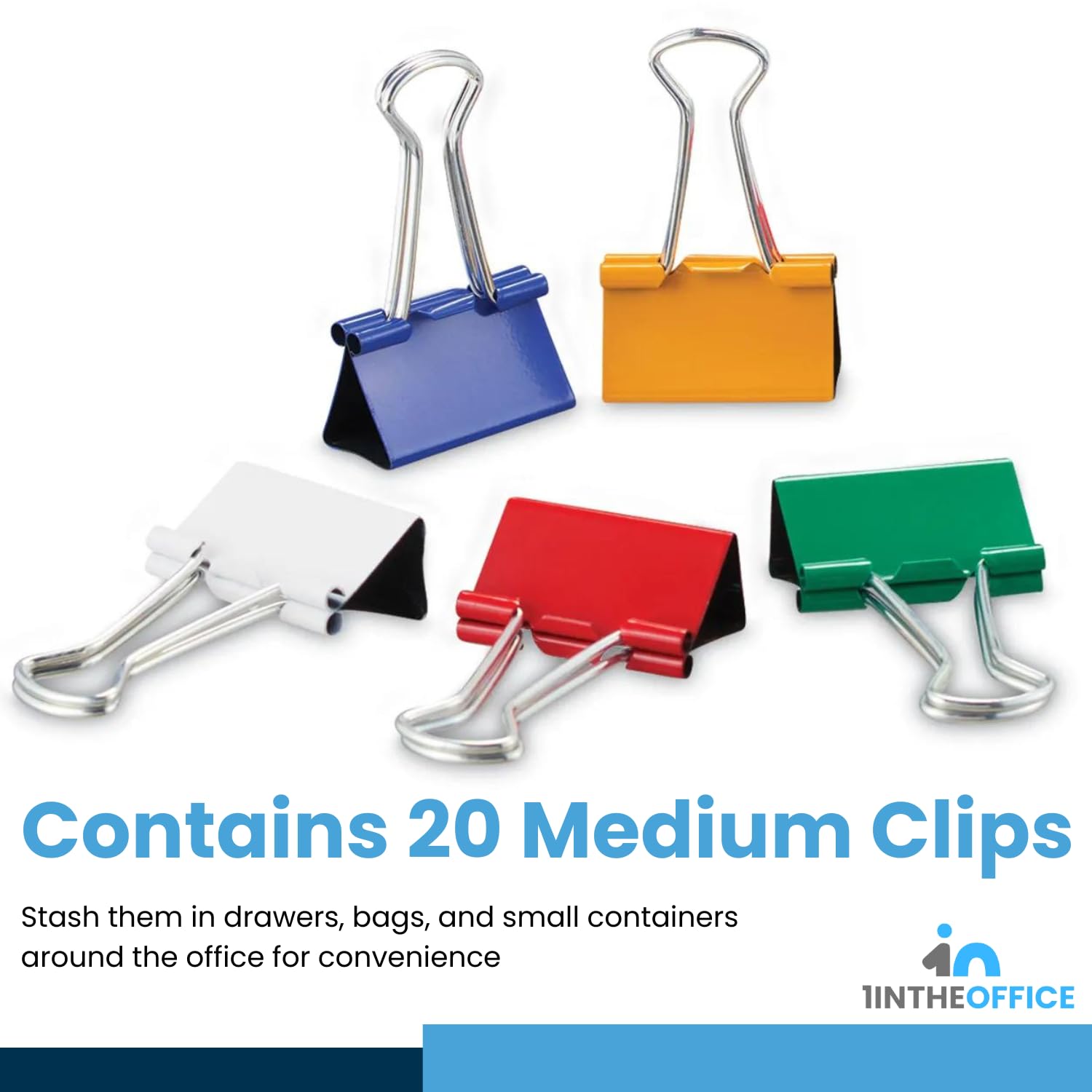 Snapklik.com : Medium Binder Clips, Paper Binder Clips, 5/8 Inch ...
