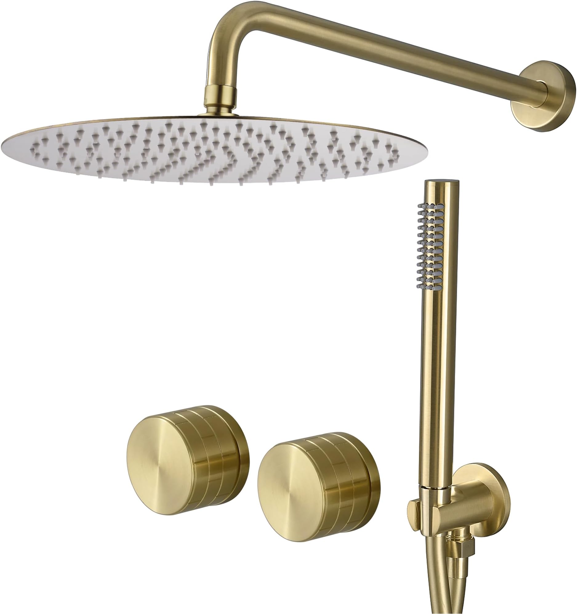 2 Handle Shower Faucet Shower System Complete 2 in 1 Shower Combo Set ...