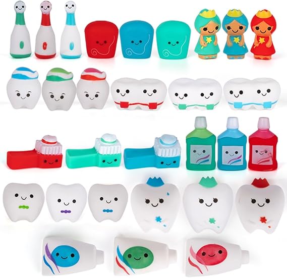 Amazon.com: ArtCreativity Dental Character Assortment, Set of 30, Cute ...