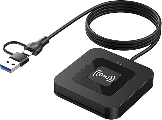 Amazon.com: CAC NFC Smart Card Reader Military, Dual Interface USB DOD ...