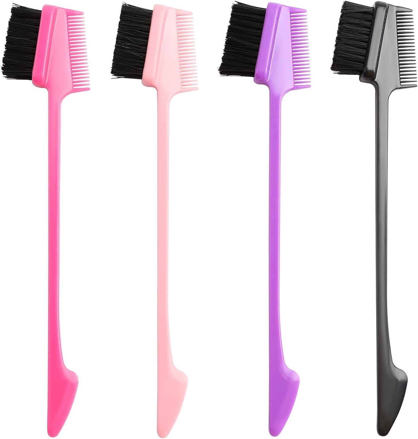 Hair Edge Control Brush，4 Pieces Double Sided Edge Control Hair Brush ...