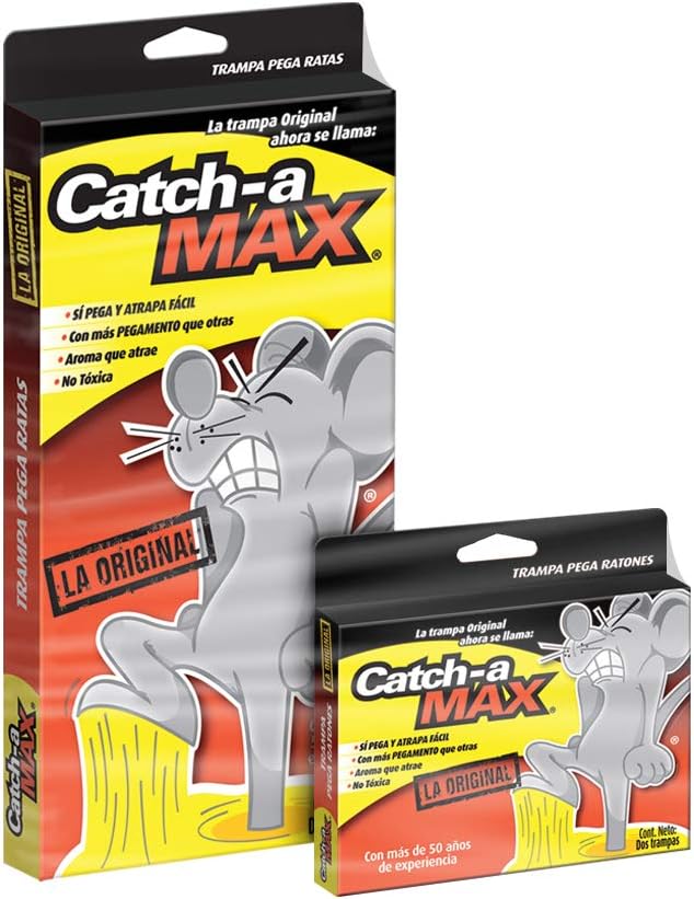 Catch-a MAX Caja con 12 Piezas con Trampas de Pegamento para RATONES en ...