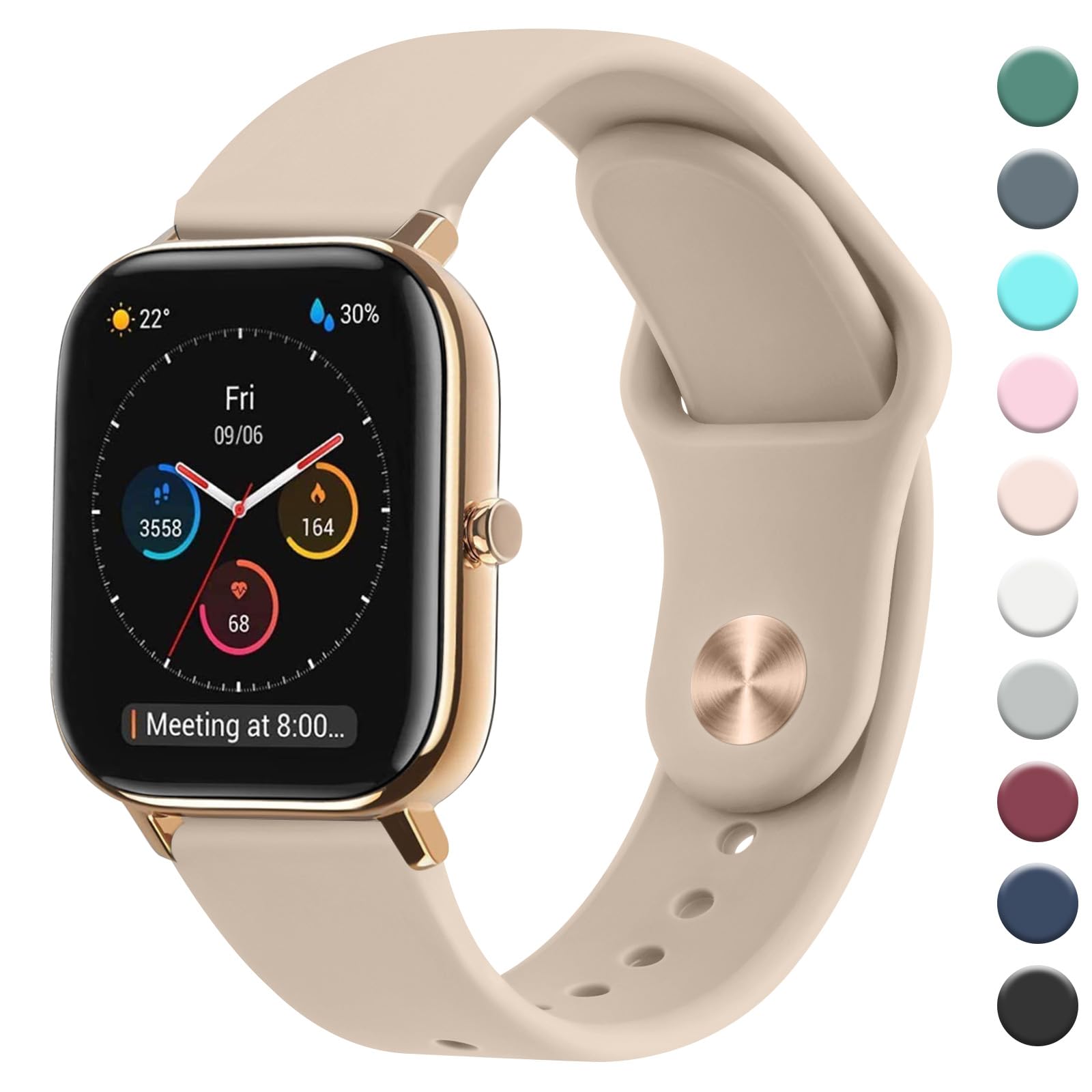 Strap Compatible with Amazfit GTS 2 Mini Watch Straps, 20mm Silicone ...