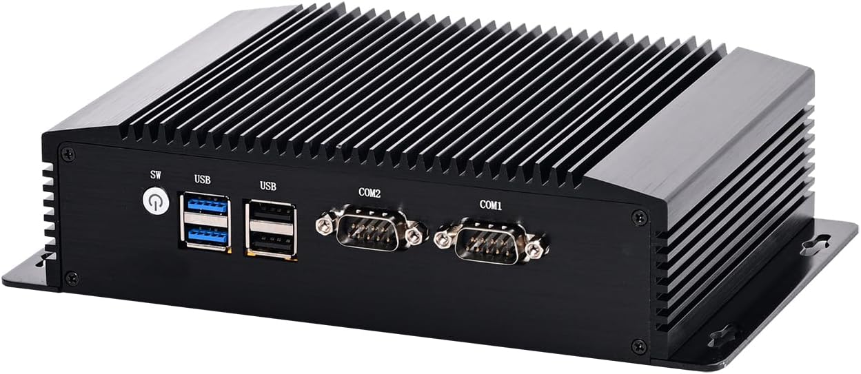 Amazon.com: HUNSN Fanless Industrial Computer, IPC, Mini PC, Windows 11 ...