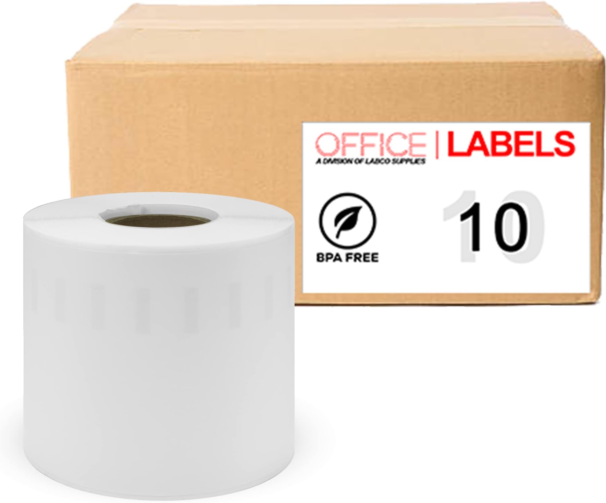 10 Rolls of 99019 Compatible Labels for DYMO 2-5/16'' x 7-1/2'' (59mm X ...