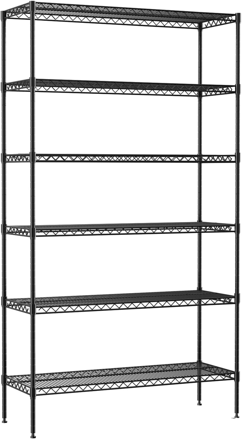 Amazon.com: 16''Lx42''Wx72''H 6 Shelf Wire Shelving Unit Heavy Duty ...
