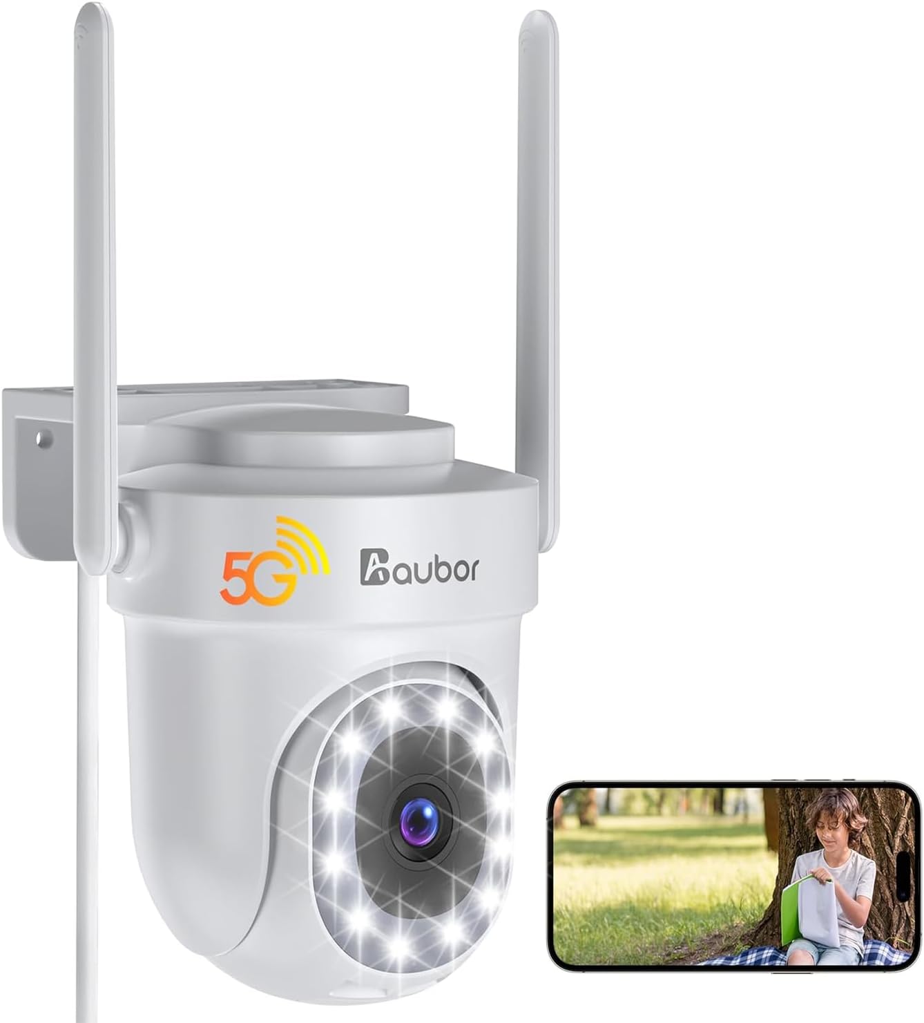 Amazon.com : AUBOR 5G WiFi Security Cameras Outdoor, 5MP Cameras for ...