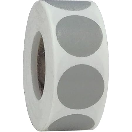 Grey Color Coding Dot Stickers 12.7 mm 0.5 Inch Round 1000 Count ...