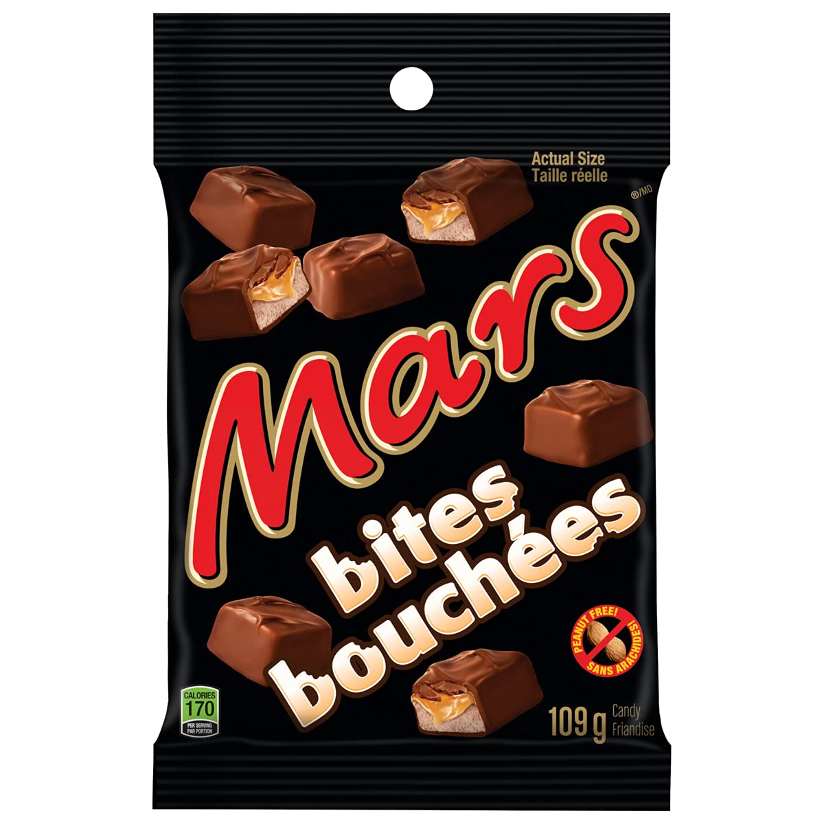 MARS, Peanut Free Chocolate Candy Bites, Bag, 109g : Amazon.ca: Grocery ...