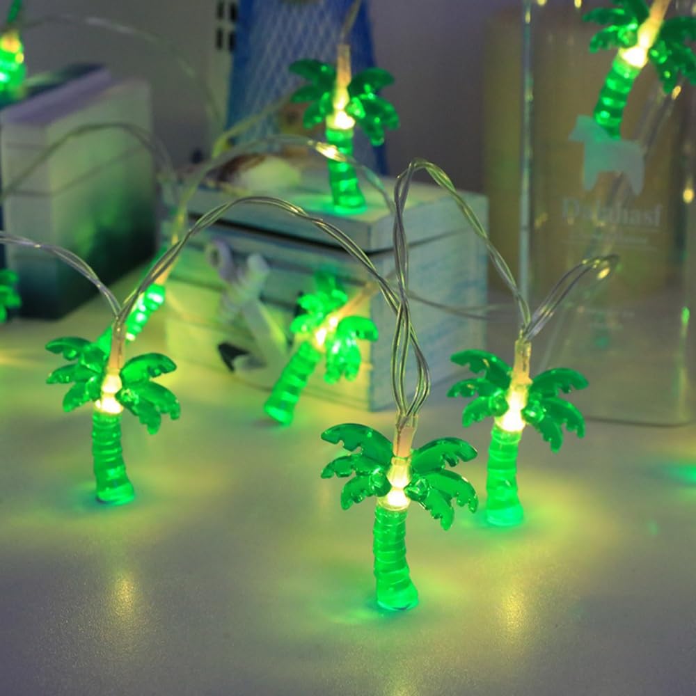 Amazon.com: Fantasee Summer Tropical String Lights, Battery Operated ...