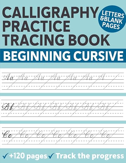 Amazon.com: Calligraphy Practice Tracing Book: Cursive Handwriting ...