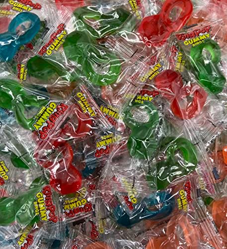 Amazon.com: Ring Pop Gummy Rings Candy - 100 Pack - Cherry, Strawberry ...