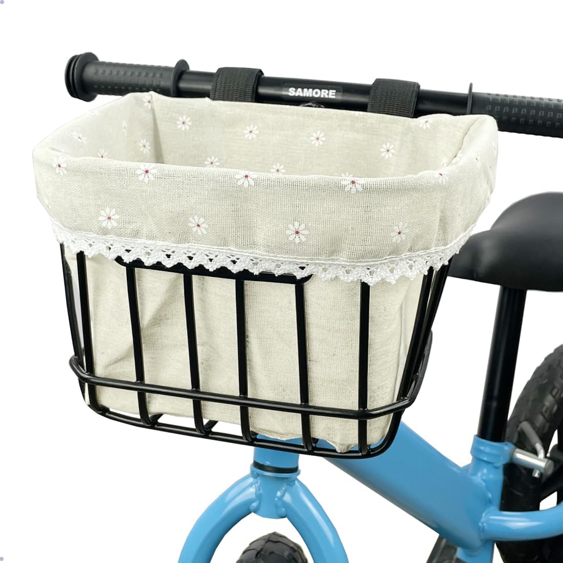 Amazon.com : Kids Bike Basket with Basket Liner, Front Bicycle Basket ...