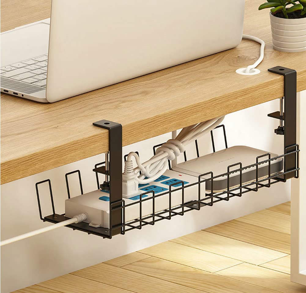 Buy URbazaar Under Desk Cable Management Tray,13" No Need to Drill ...